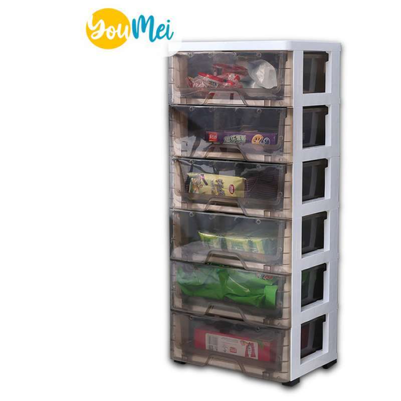 Promo Lemari Plastik Rak Kabinet Susun Transparan Laci Lemari Pakaian ...