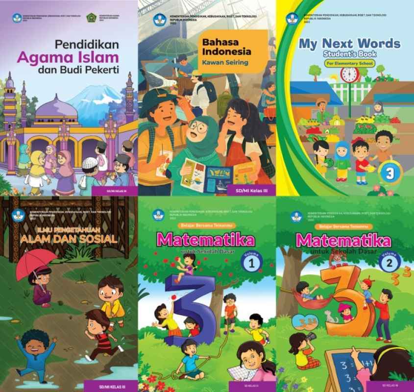 Promo BUKU KURIKULUM MERDEKA KELAS 3 SD (1 SET) BUNDLING Diskon 23% di Seller Roxie Store ...