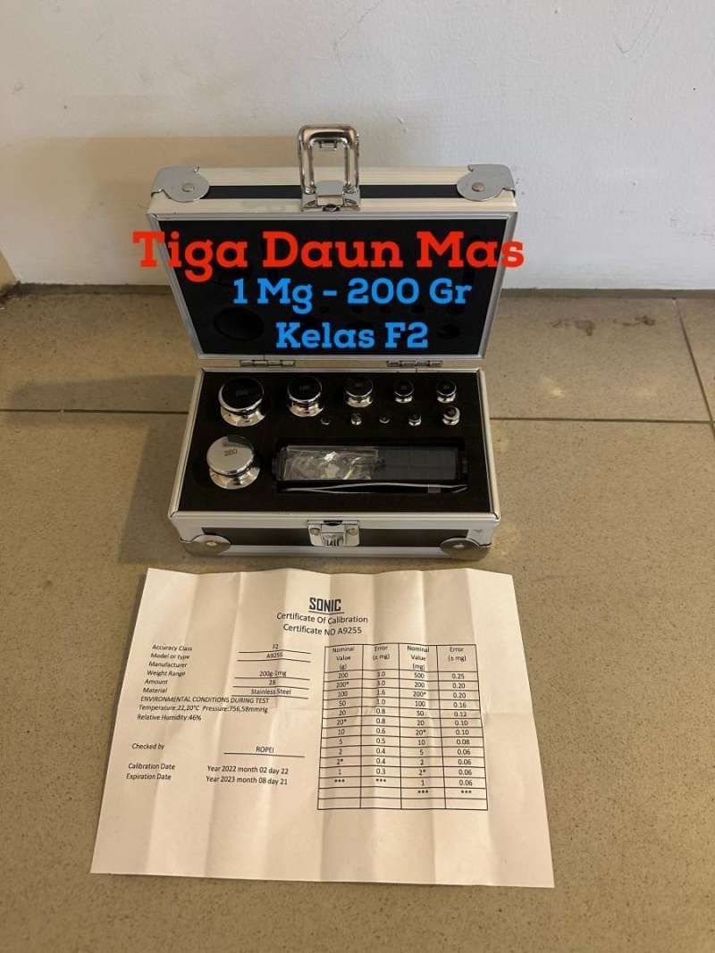 Jual Anak Batu Timbangan Stainless Sonic 1 Mg - 200 Gr Kelas F2 Di Seller Mr Glodok - Mangga ...