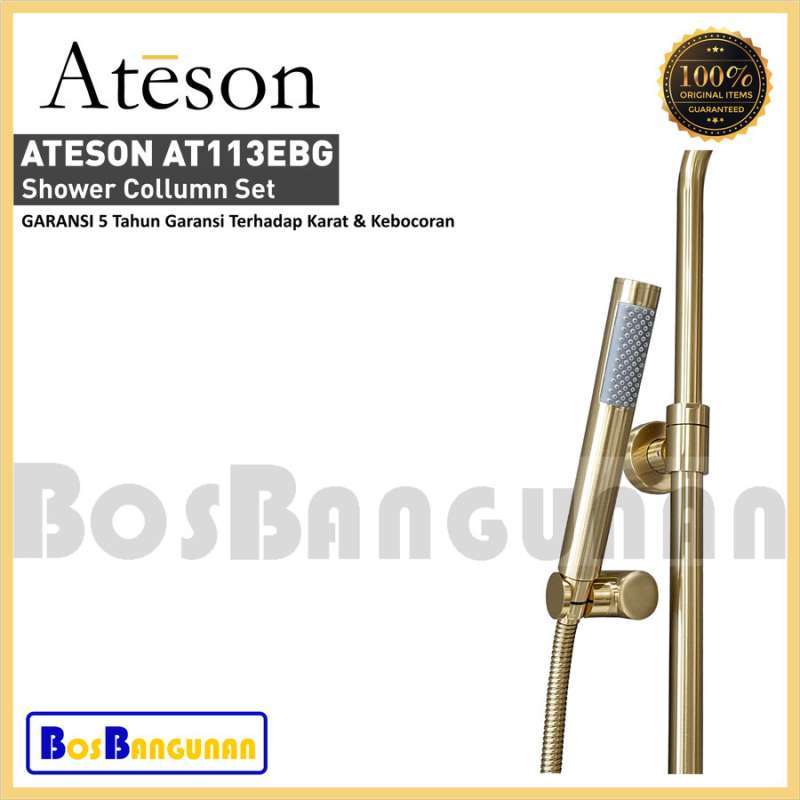 Jual Kran Shower ATESON AT113EBG Hot&Cold / Shower Tiang Collumn Gold ...