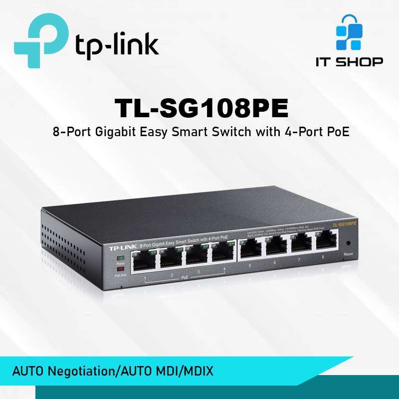 Jual Tp-link Tl-sg108pe 8-port Gigabit Easy Smart Switch With 4-port ...