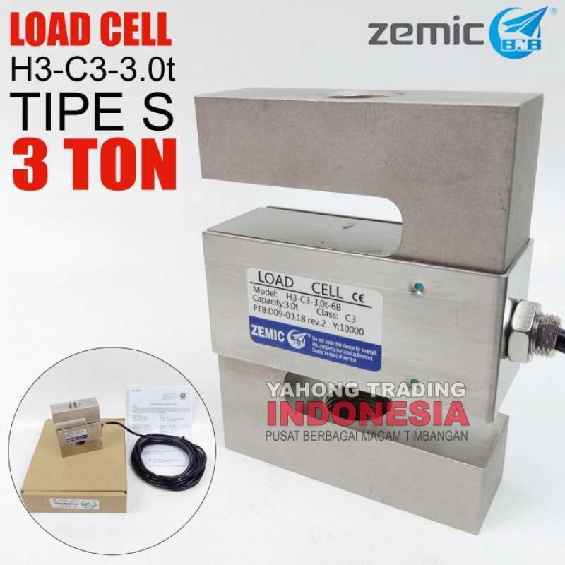 Promo Load Cell Timbangan 3ton Loadcell S Type Zemic H3 3 Ton Diskon 23 ...