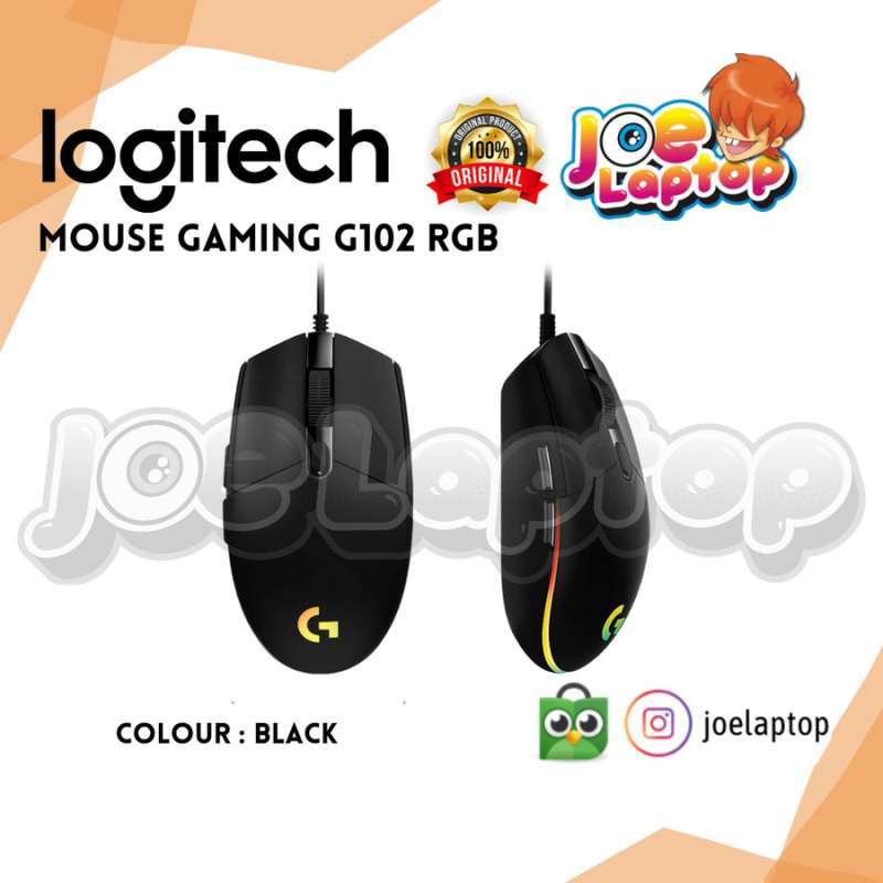 Jual Logitech Mouse Gaming G102 RGB Black di Seller JOE LAPTOP - Baratajaya, Kota Surabaya | Blibli