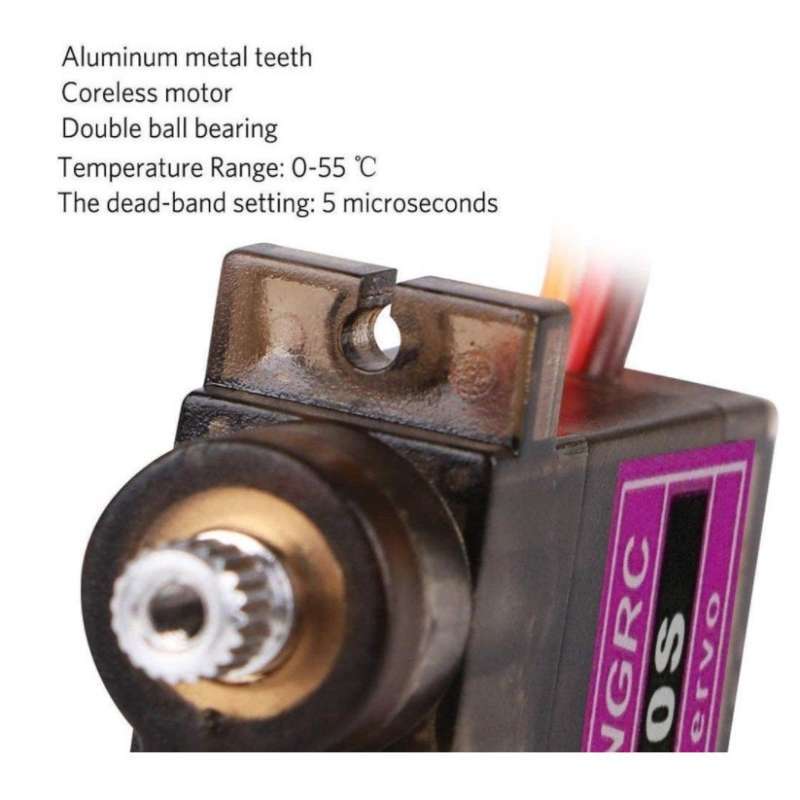 Jual (ready Stock) Mg90s 9g Servo Motor Micro Metal Gear Robot Car ...