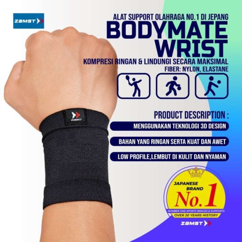 Promo Wrist Support Deker Pergelangan Bodymate Zamst Japan Original Diskon 23% di Seller aaron ...