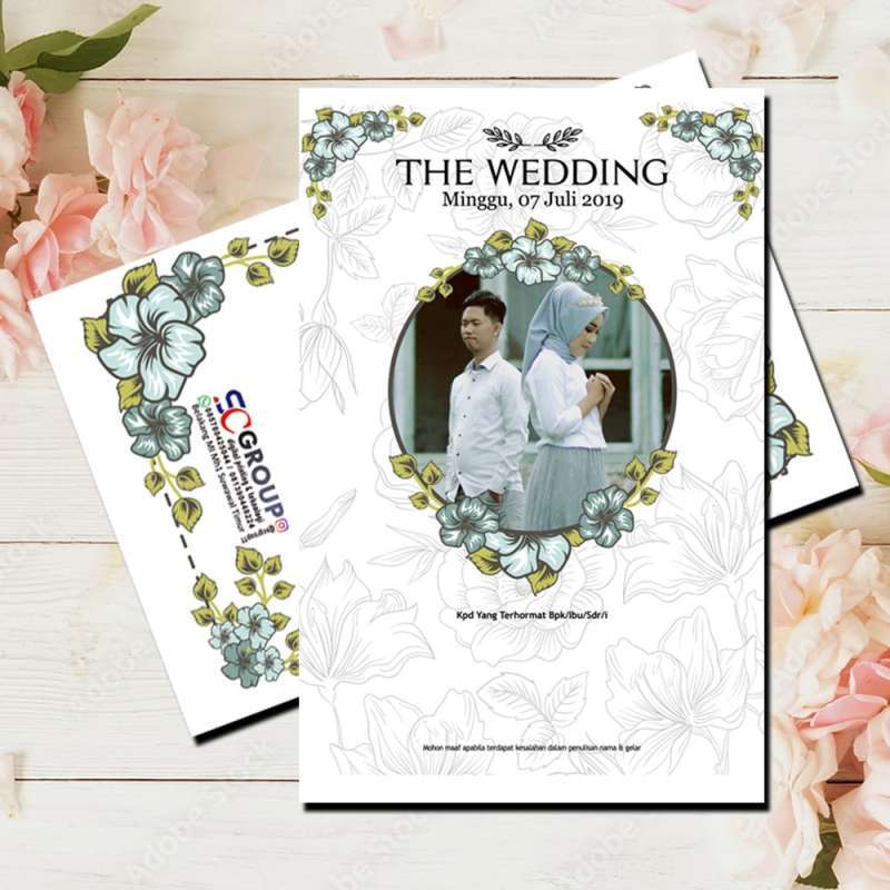 Jual Cetak Undangan Pernikahan Custom Foto Depan Bebas Langsung Jadi 1 ...
