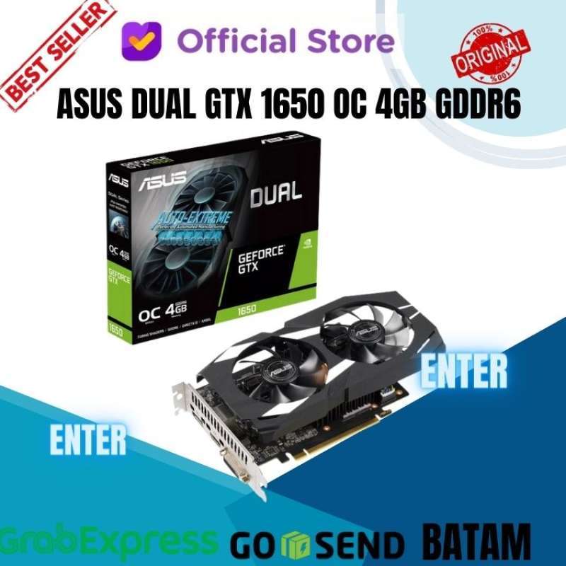 Jual VGA ASUS DUAL GTX 1650 OC 4GB GDDR6 di Seller Micro Computer - Baloi, Kota Batam | Blibli
