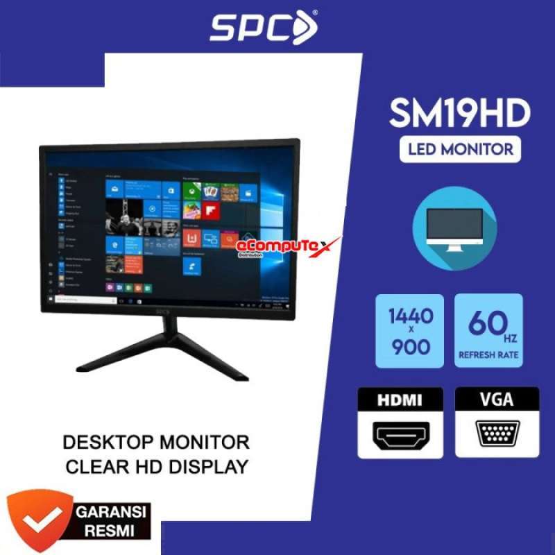 Jual MONITOR SPC 19 INCH SM19HD LED 19 INCI SM-19HD HDMI+VGA ORIGINAL ...