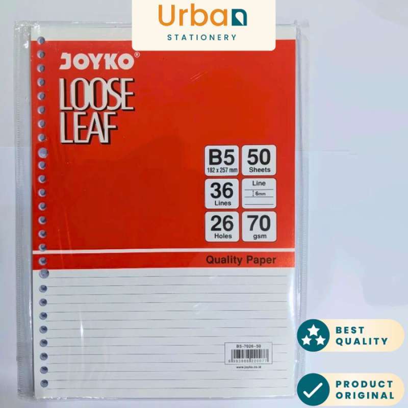 Jual Loose Leaf Kertas Isi File Binder Joyko B5 50lembar di Seller Grand Pasaraya - Cengkareng ...