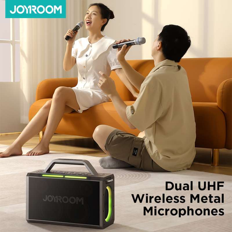 Promo JOYROOM MW03 Dual Mic Wireless Speaker Karaoke Bluetooth 5.3 150W 24000mAh Diskon 46% di ...