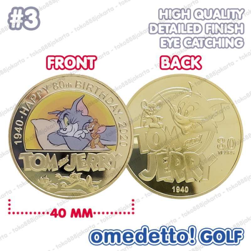 Promo TOM & JERRY MAGNETIC GOLF BALL MARKER WITH MAGNET HAT CLIP ...