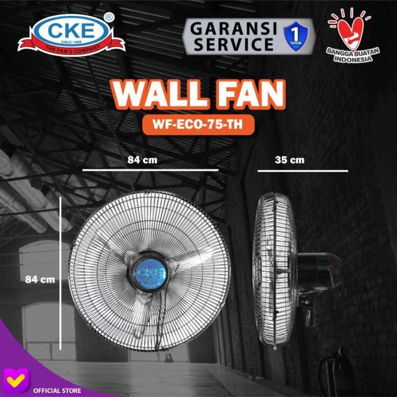 Promo Cke Wall Fan Wf-eco-75-th 30 Inch Kipas Angin Dinding Tembok ...
