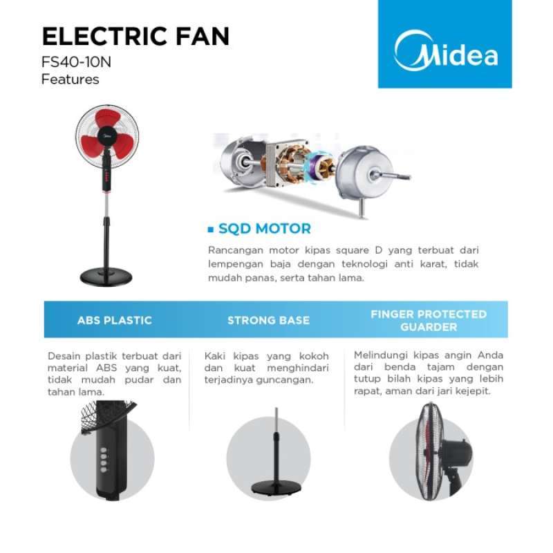 Promo Midea Fs40-10N Kipas Angin Berdiri 16 Inch Baru Diskon 15% di Seller Kuniy Store ...