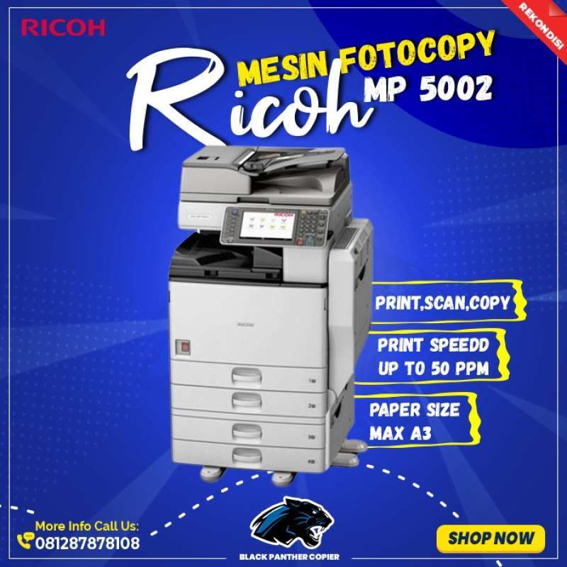 Jual MESIN FOTOCOPY RICOH MP 5002 / MESIN FOTOKOPI RICOH - MESIN SAJA 2 ...