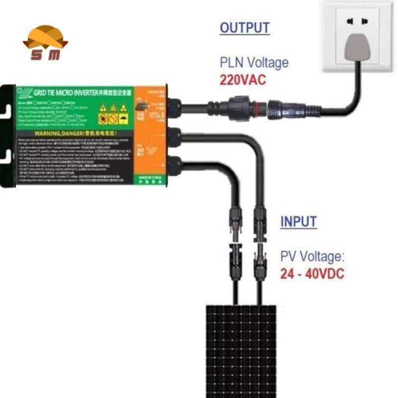 Promo Jual GMI-300 Micro Grid Tie Inverter GTI 300W ON GRID Solar Panel ...