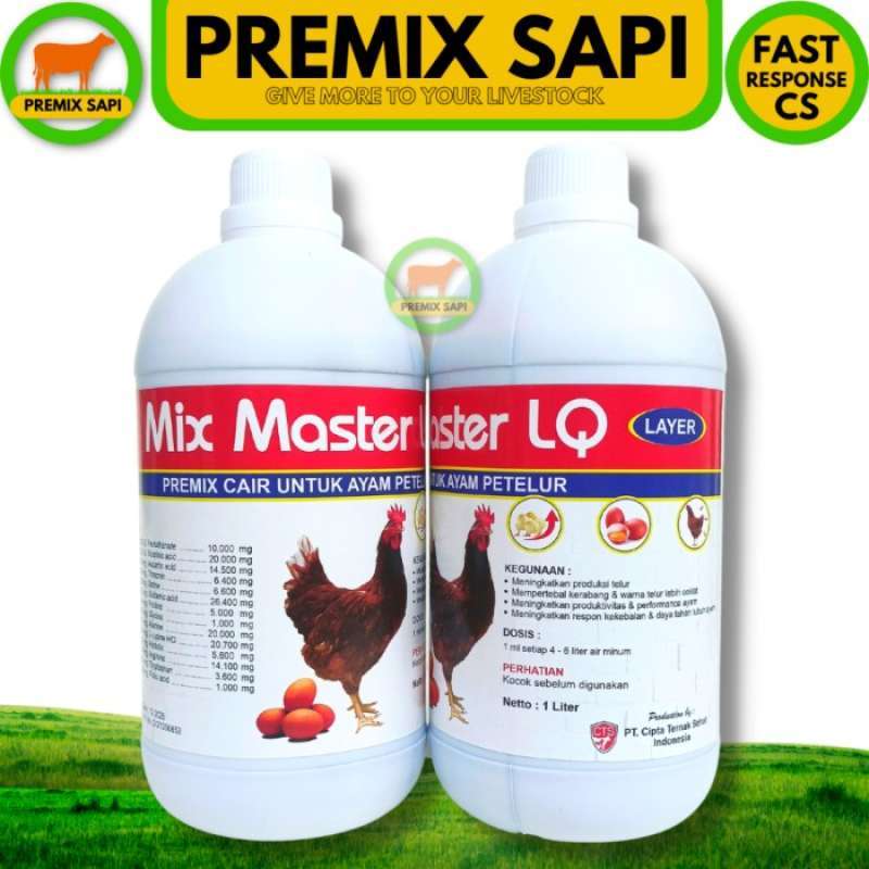 Promo MIX MASTER LQ LAYER 1 LITER - Premix Cair Pemacu Produksi Ayam ...