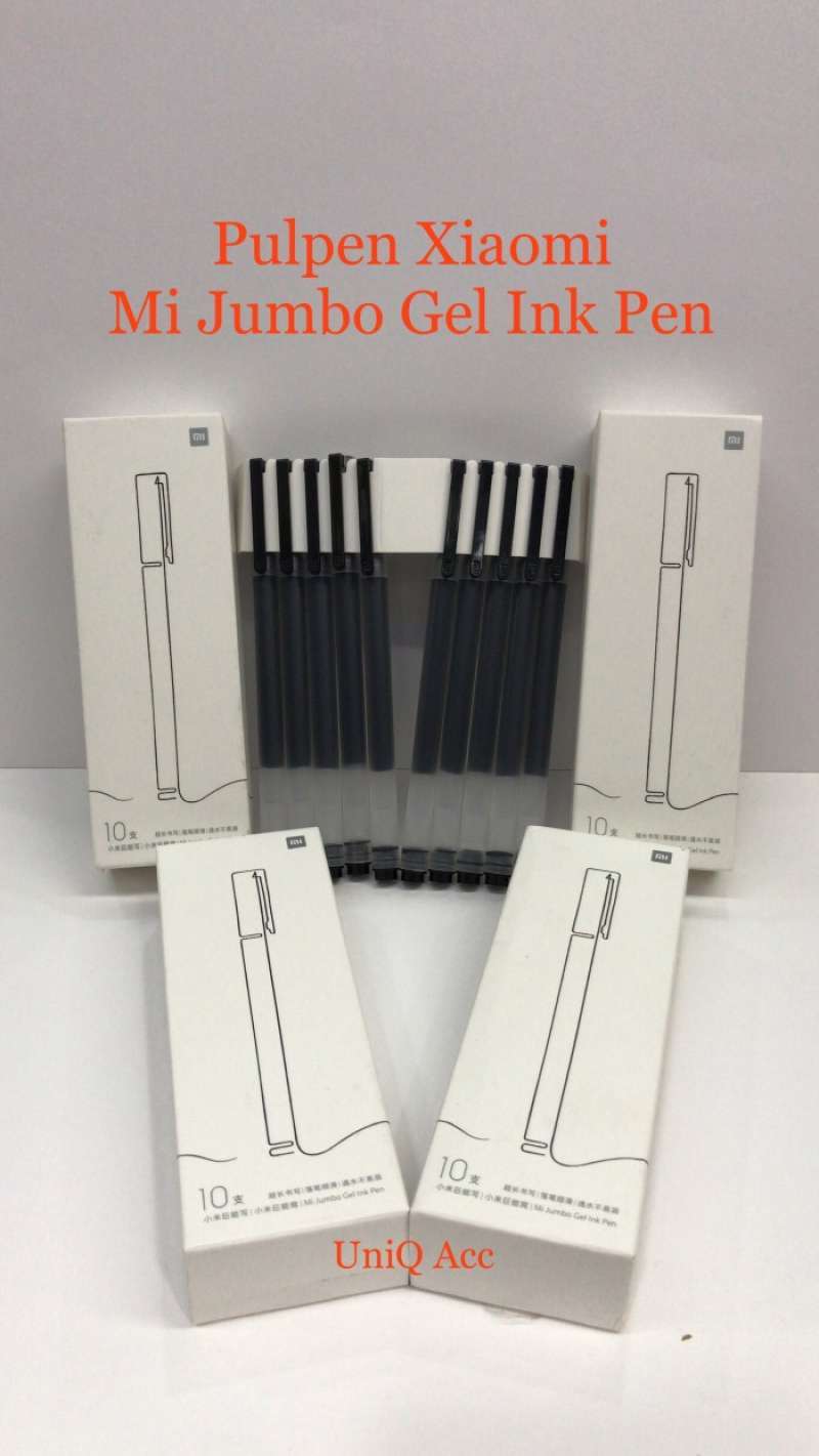 Jual pulpen xiaomi - mi jumbo gel ink pen ballpoint 0.5mm black isi ...