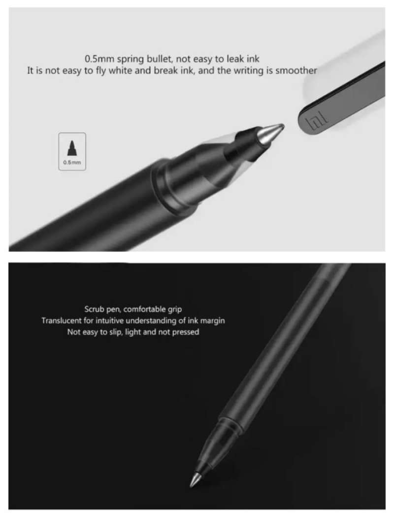 Jual pulpen xiaomi - mi jumbo gel ink pen ballpoint 0.5mm black isi ...