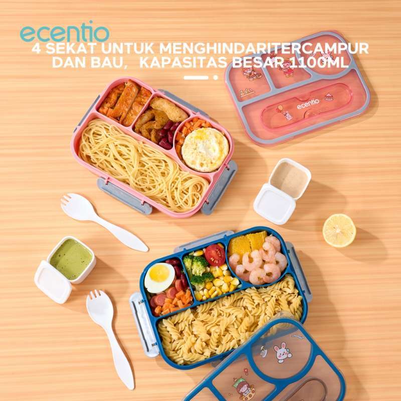 Promo Ecentio Four-compartment Lunch Box Diskon 47% Di Seller Rapih ...
