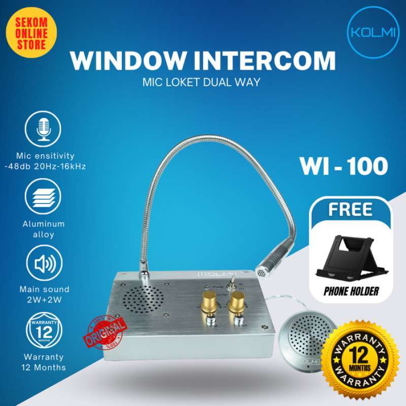 Promo RETEKESS DUAL WAY WINDOW COUNTER INTERCOM - MIC LOKET 2 ARAH ...