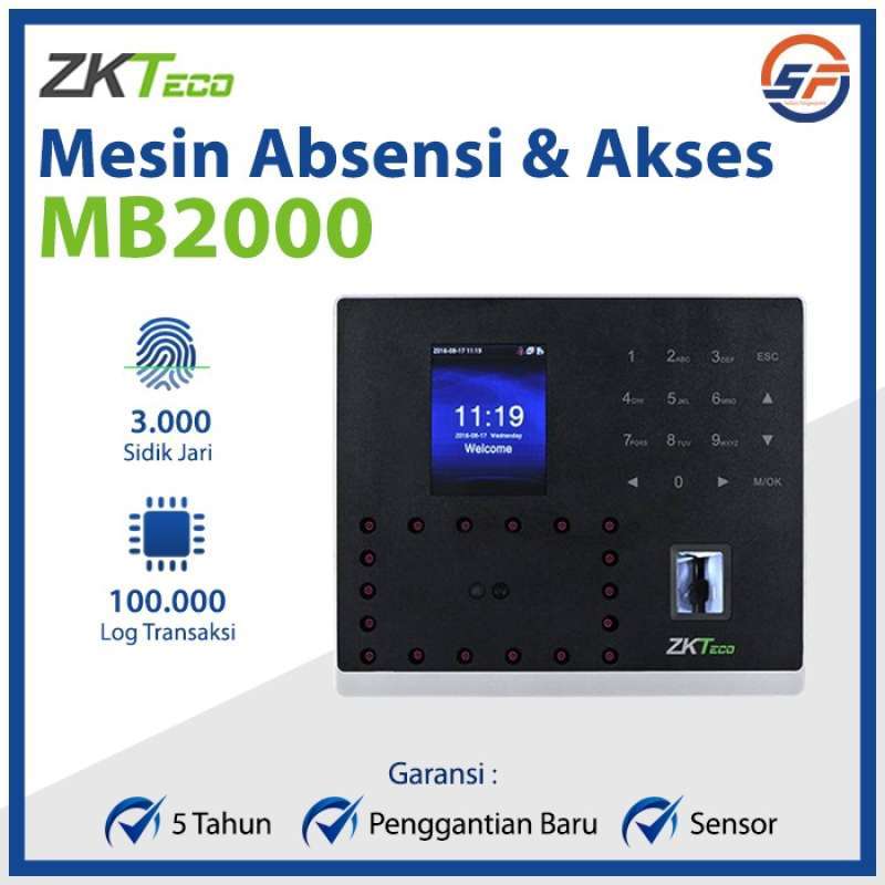 Promo Mesin Absensi Face Zkteco Mb2000 Fingerprint & Absensi Wajah New Diskon 3% di Seller Kuniy ...