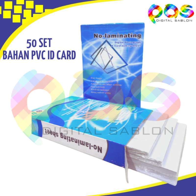 Promo Bahan Pvc Id Card Uk A4, ( 1Pak Isi 50 Set ) / Pvc Id Card New ...