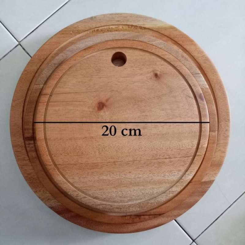 Jual Talenan Kayu Besar Bulat Tebal Mahoni Multifungsi Wooden Cutting ...