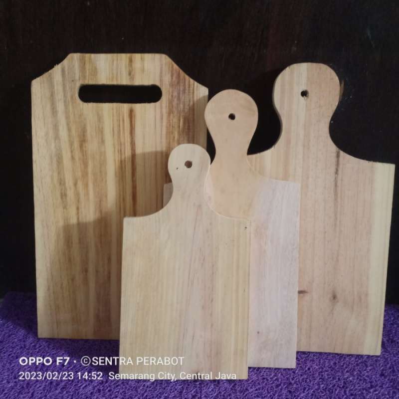 Jual Telenan Kayu Tebal Halus Talenan Model Tamplek atau Model Papan ...