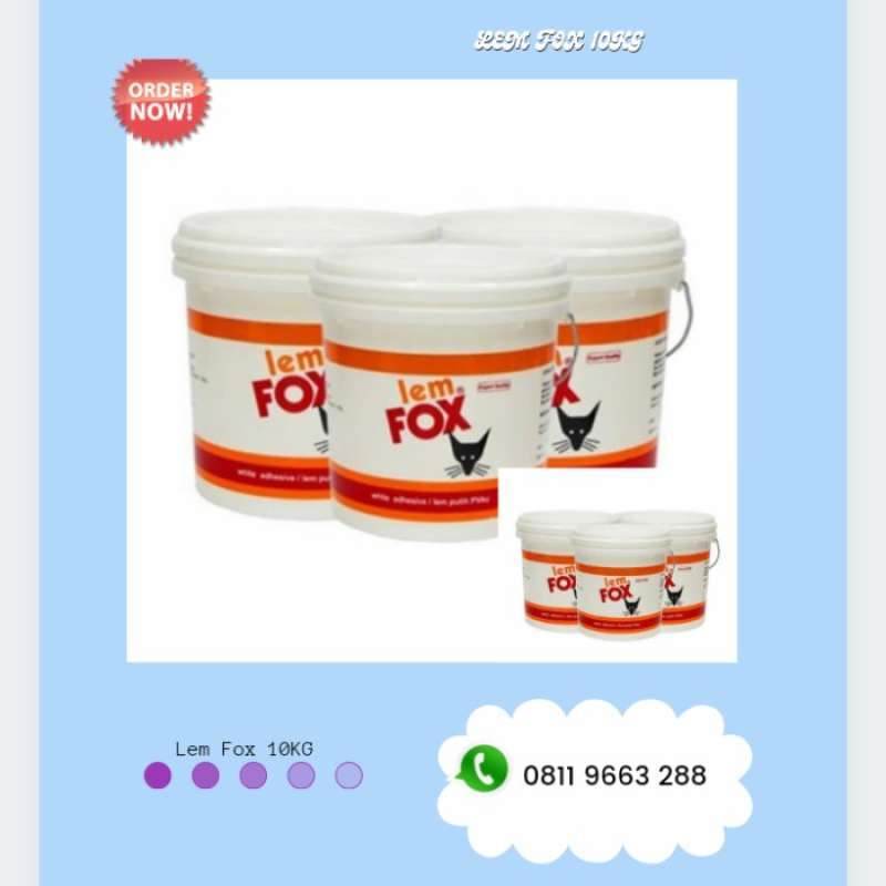 Promo LEM PUTIH FOX 10KG EMBER (KIRIM GOJEK/GRAB) Diskon 23% di Seller ...