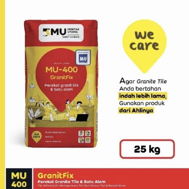 Promo Mortar Utama MU 400 Perekat Granite & Batu alam GranitFix MU400 ...