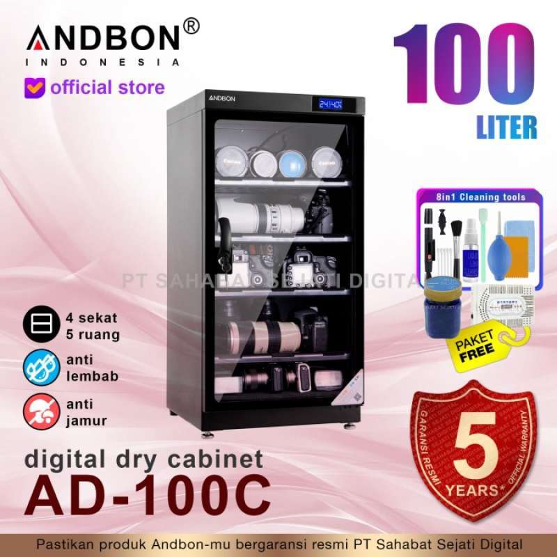 Promo Dry Box Dry Cabinet ANDBON AD-100C Digital Drybox Drycabinet 100 liter Diskon 23% di ...