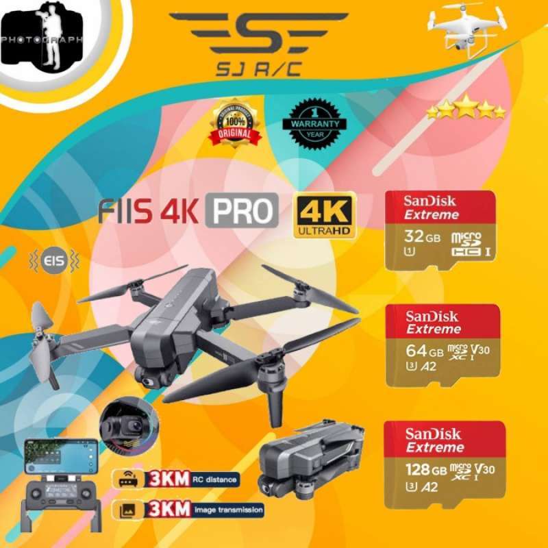Promo SJRC F11S 4K PRO 3KM / SJRC DRONE REMOTE CONTROL F11S 4K PRO 3KM ...