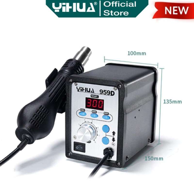 Promo Yihua 959D Blower Solder Uap Hot Air Gun SMD Rework Station Digital OR Diskon 23% di ...