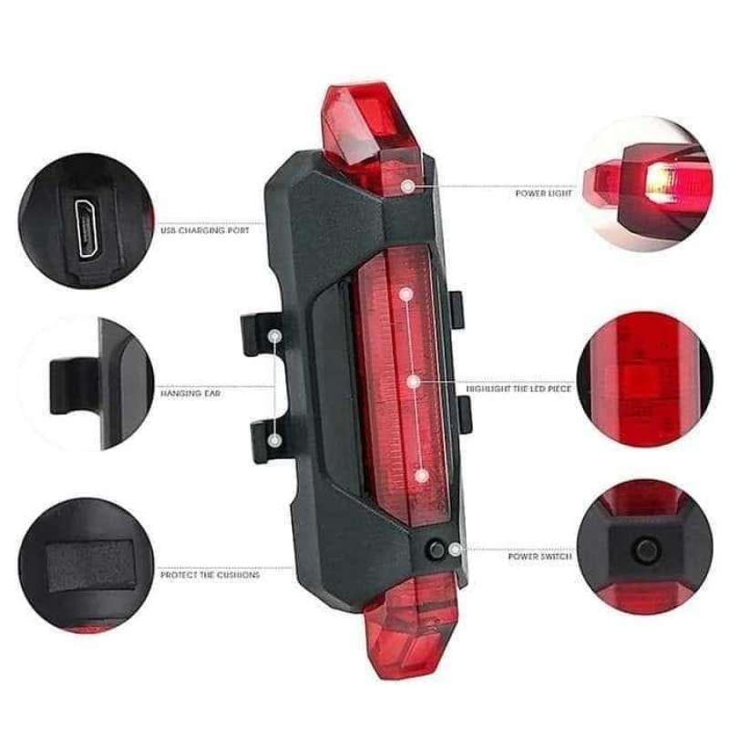 Jual Lampu Sepeda Led Lampu Belakang Rambu Rambu Sepeda Rechargeable ...