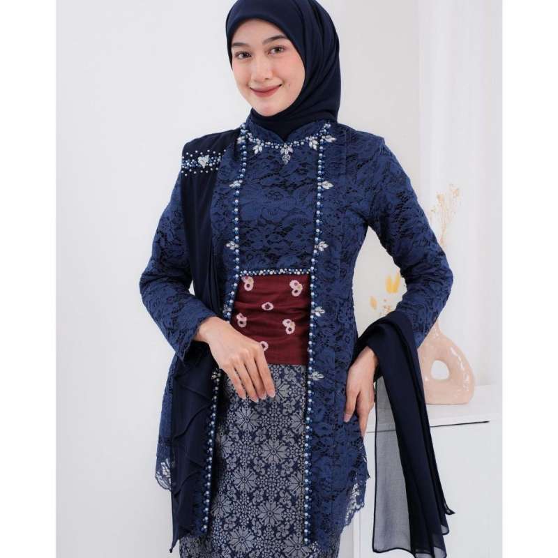 Promo Set Kebaya Kutu Baru Wisuda Modern Kebaya Set Tunik Lamaran Tunangan Batik Baju Couple ...