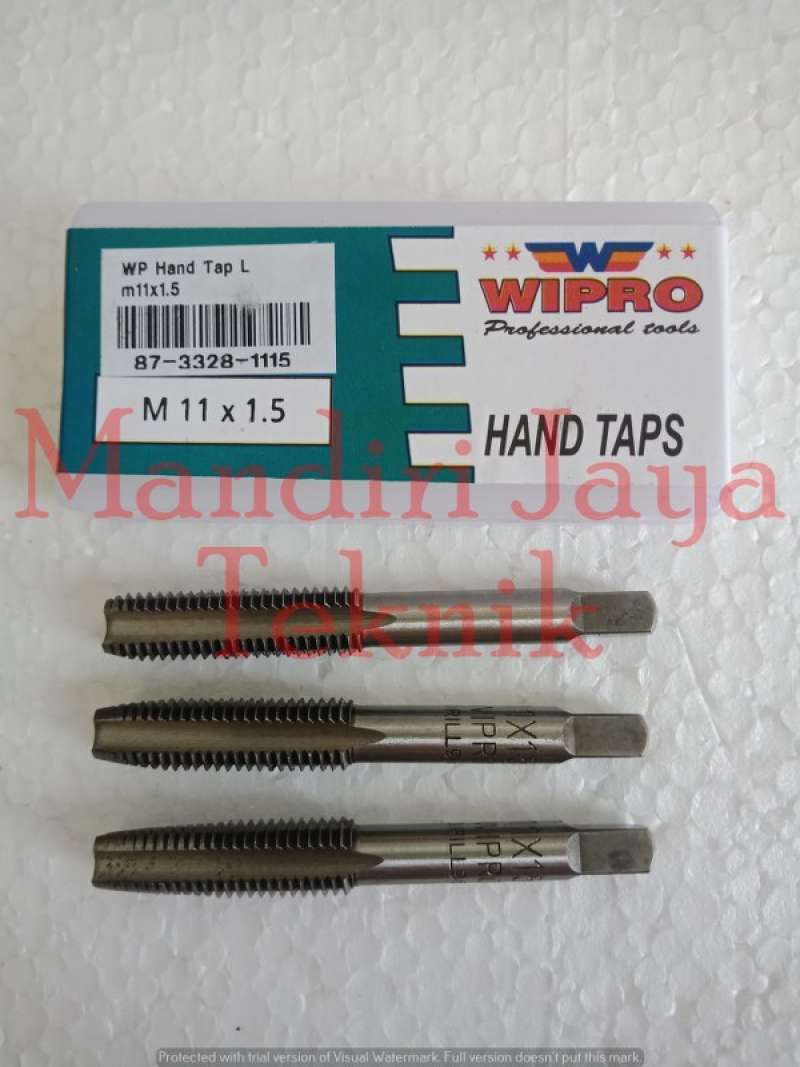 Jual Handtap / Alat Tapping Hand Tap set 3pcs M11 x 1.5 WIPRO di Seller Mandiri Jaya Teknik ...