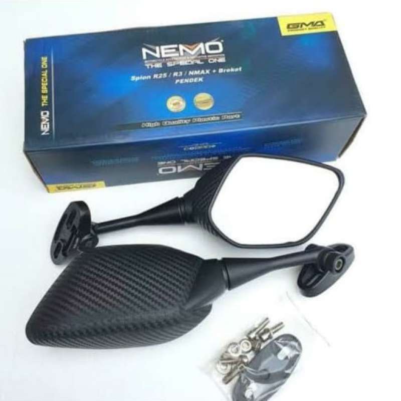 Promo SPION R15 V1 V2 NEMO CARBON KACA BENING CEMBUNG TANGKAI PENDEK ...