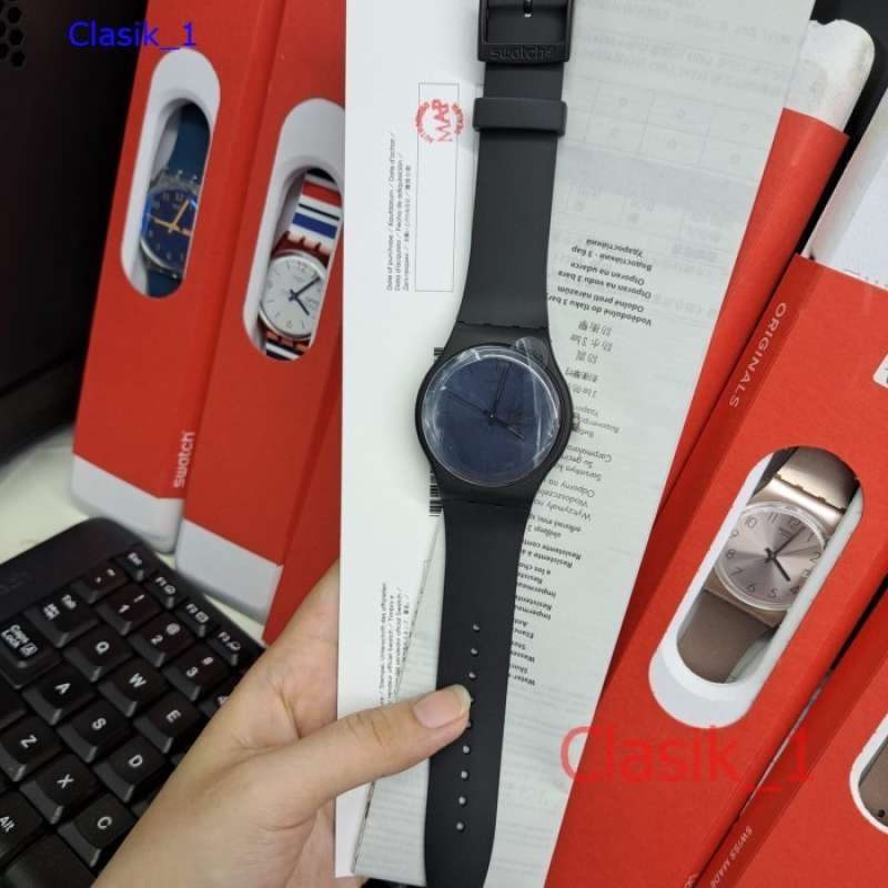 Promo Original 100% Jam Tangan Pria Swatch So29b706 Black Rebel Garansi ...