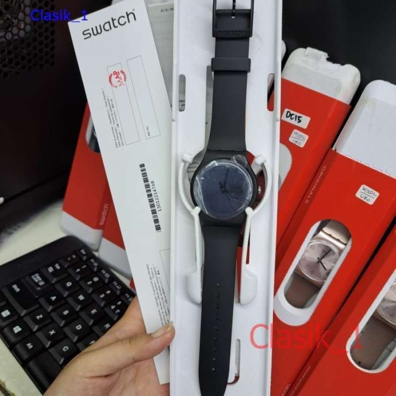 Promo Original 100% Jam Tangan Pria Swatch So29b706 Black Rebel Garansi ...
