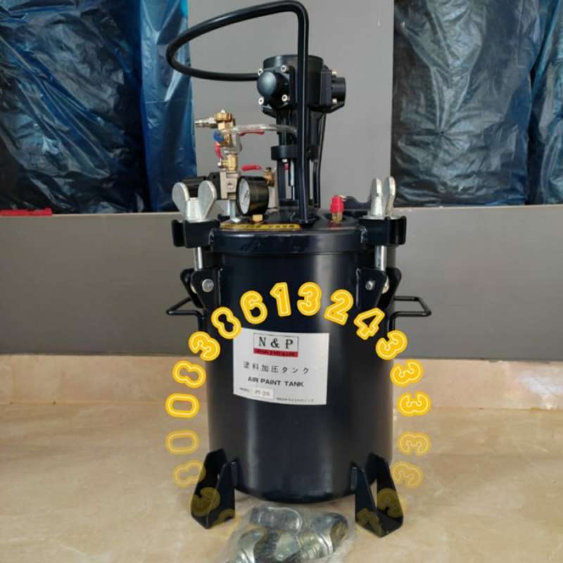 Promo paint tank 10 liter/mesin mixer cat/pressure tank pengaduk cat np ...