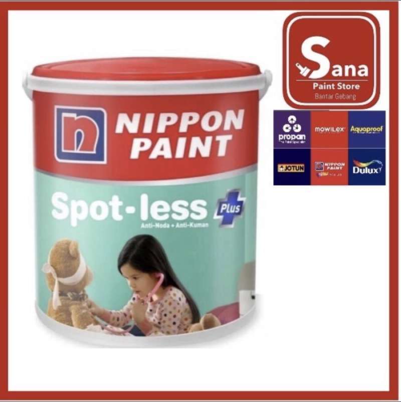 Promo CAT NIPPON PAINT SPOTLES PLUS 2.5 LITER BRILIANT WHITE Diskon 23% ...