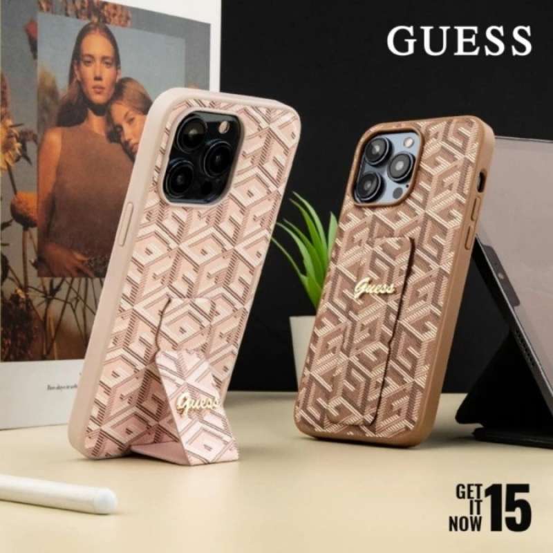 Jual Casing Iph0ne 15 Pro & Pro Max - Guess Gcube Pattern Grip Case ...