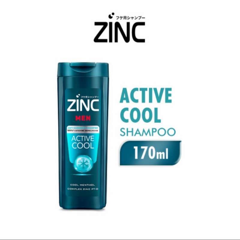 Promo Shampoo Zinc Men Anti Dandruff Active Cool - 170 ml (Kemasan 6 ...