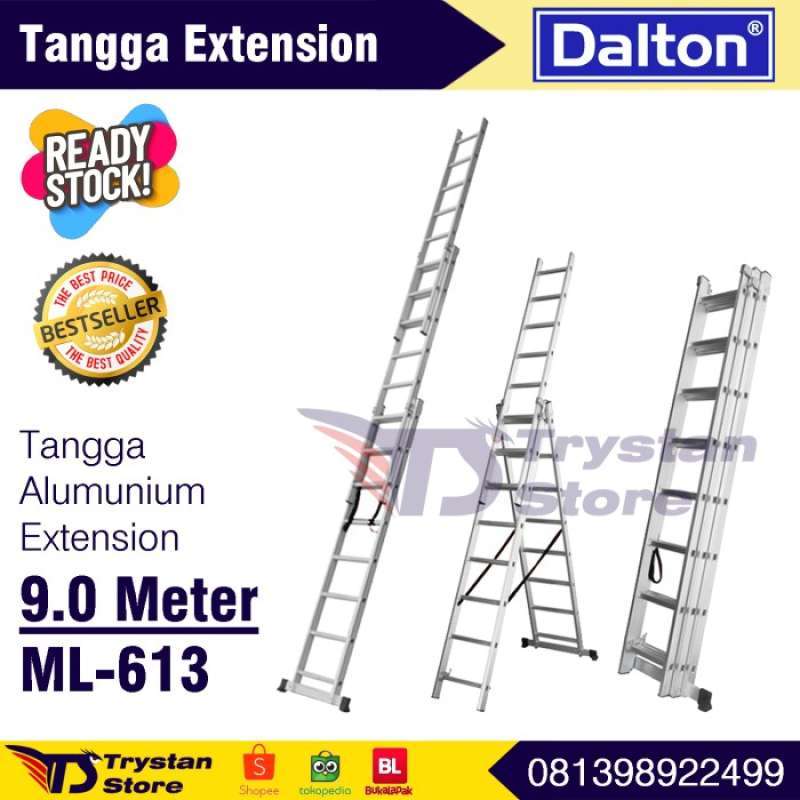 Promo Tangga Alumunium Extension 9 Meter, Lipat Multipurpose Dalton Ml ...