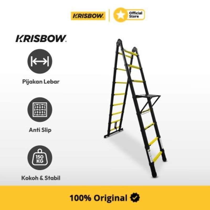 Promo Krisbow Ladder Tangga Teleskopik Ganda 5 Mtr Prltd5014 Diskon 23% ...