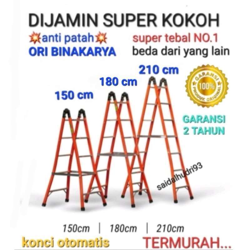 Promo Tangga Super Tebal Anti Patah No.1 Ori Bina Karya Diskon 23% di ...