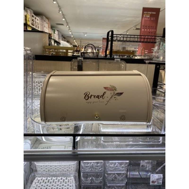 Promo Bread Bin (Tempat Menyimpan Roti/ Kue Basah) Kayu, Metal Diskon ...