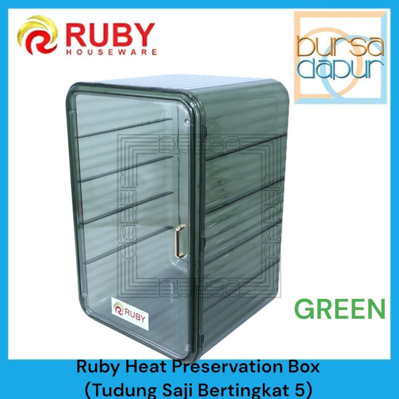 Promo Ruby Tempat Makanan 5 Susun Mewah Akrilik RB-634 Green - Rak ...