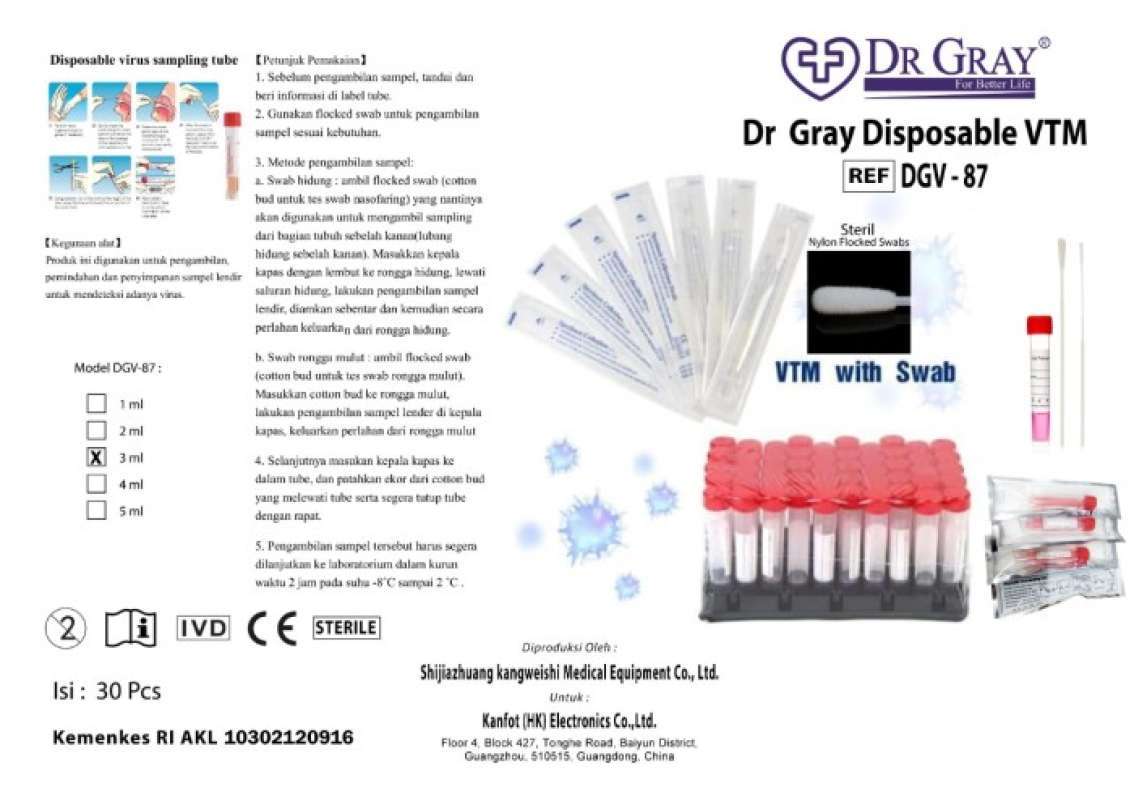 Promo 1 Box isi 20 Set VTM Dr Gray Terdaftar Izin Resmi Kemenkes Diskon ...