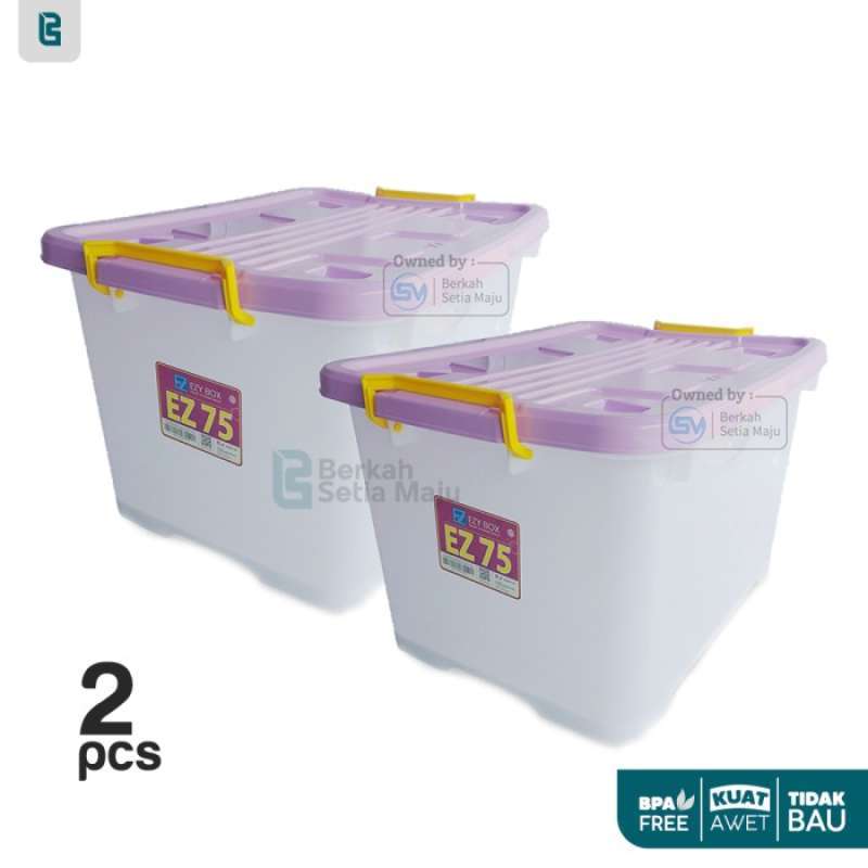 Jual [isi2] Container Box Plastik Besar 75 Liter Bsm Kotak Penyimpanan ...